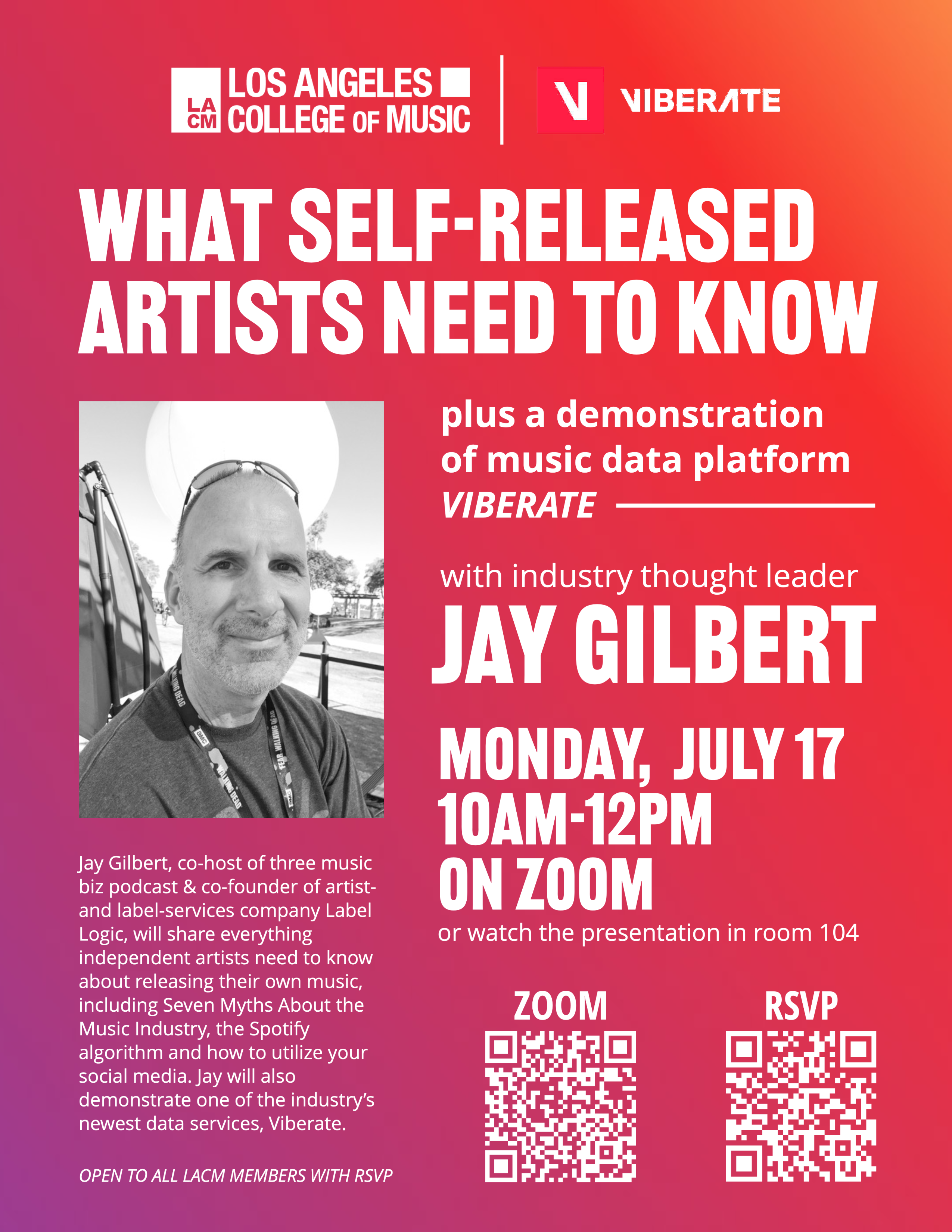 What Self-Released Artists Need to Know: Jay Gilbert Masterclass & Demonstration of Music Data ...