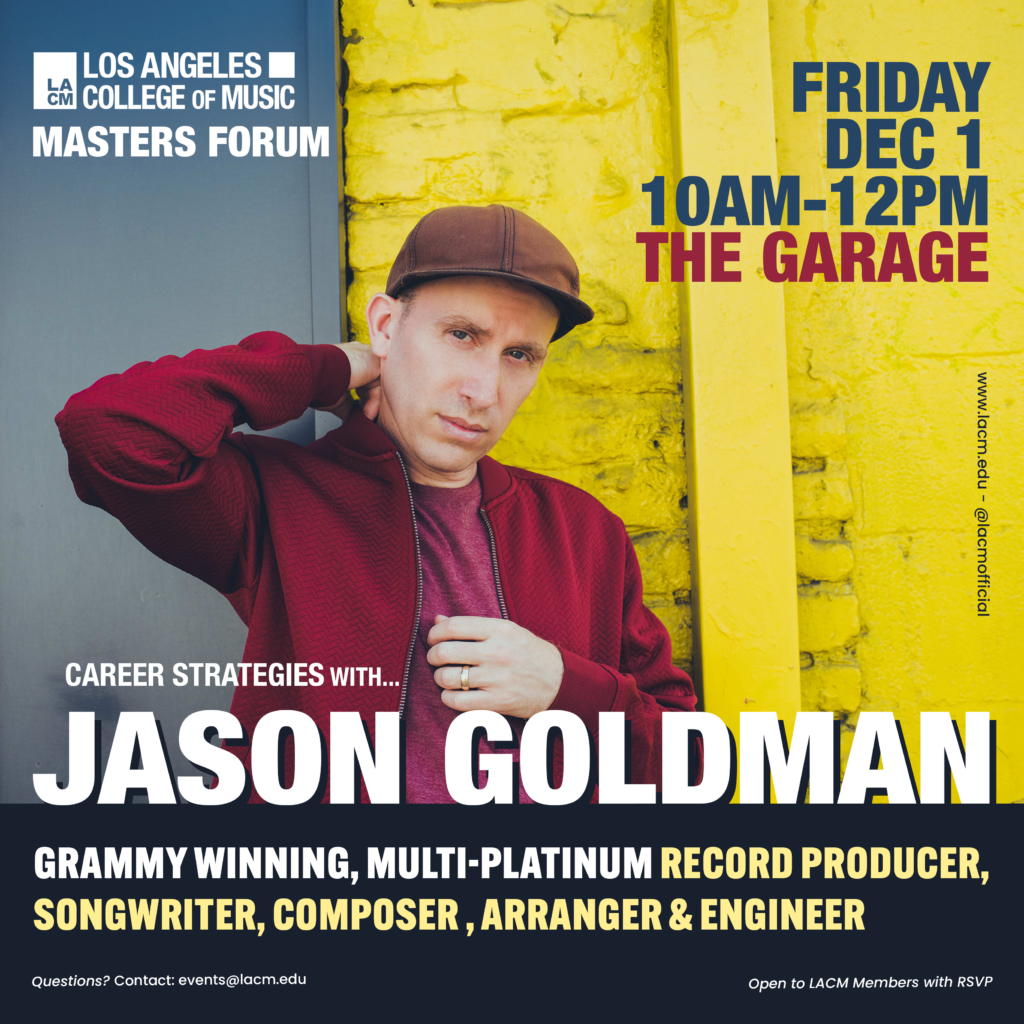 Masters Forum: Jason Goldman 12/1 - LACM