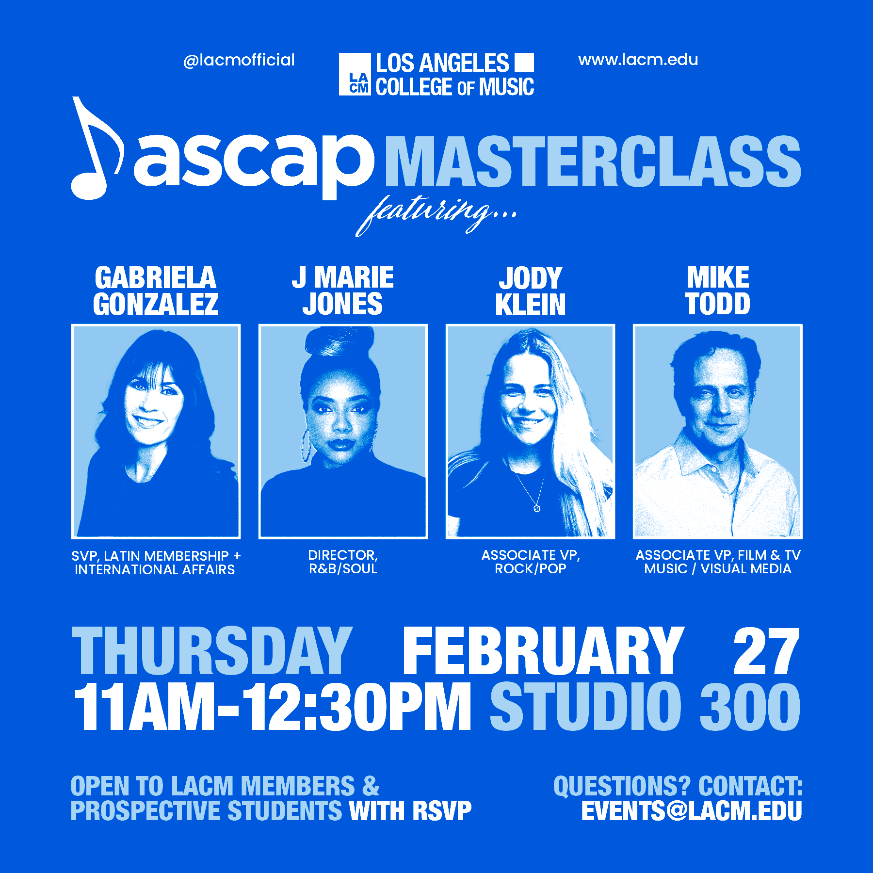 ASCAP Masterclass 2/27 - LACM