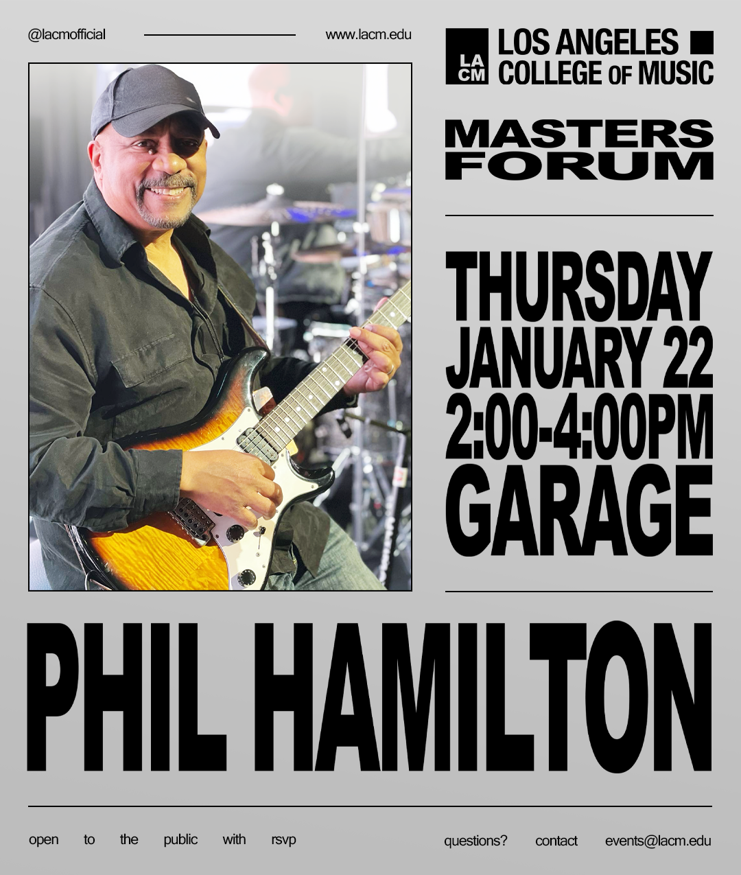 Masters Forum: Phil Hamilton 1/22 - LACM